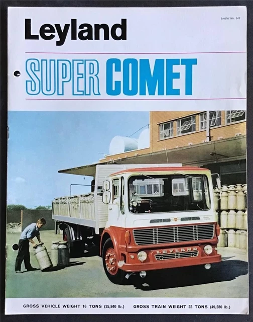 LEYLAND SUPER COMET Commercial Vehicle Sales Brochure 1966 #943 £19.99 ...