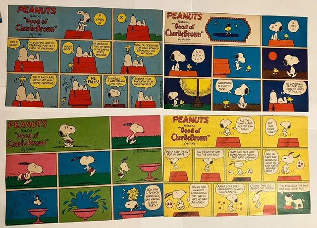 VINTAGE SNOOPY PEANUTS Charlie Brown Newspaper Comic Strip Charles ...