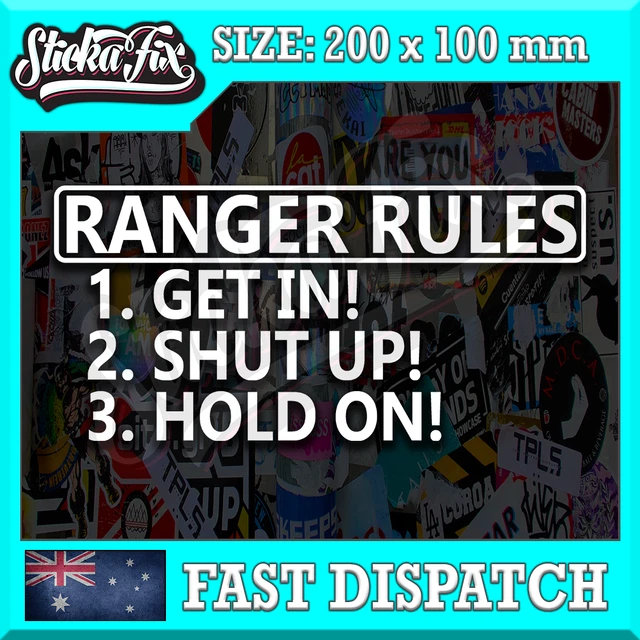 RANGER 4X4 CAR vinyl STICKER funny DECAL 4WD JDM Drift Ute Van Truck ...