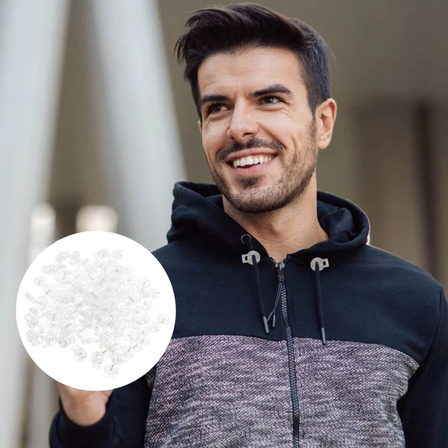 100 PCS SPRING Fastener Cord Lock Plastic Rope End Drawstrings Locks ...