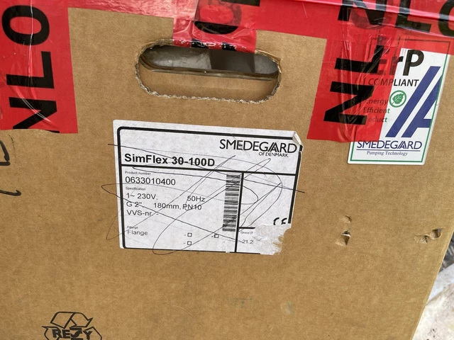 SMEDEGAARD SIMFLEX 30-100D G2" 230v Twin Head Circulator Pump ...