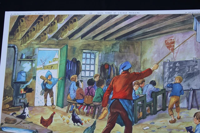 AFFICHE SCOLAIRE JULES Ferry ecole primaire Victor Hugo Rossignol ...