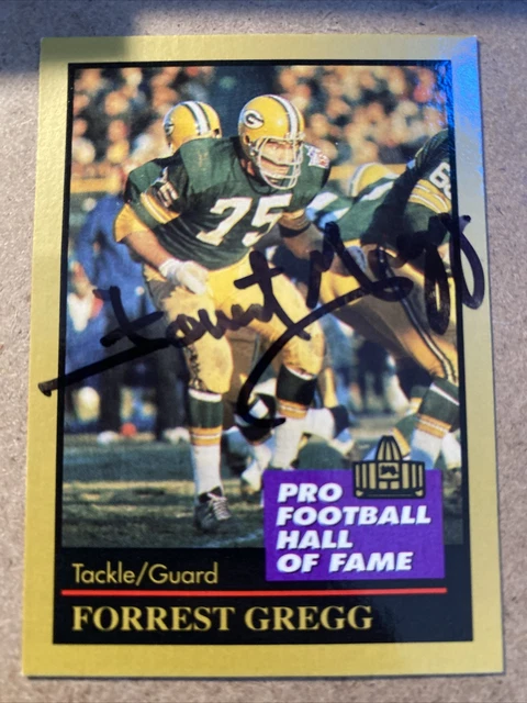 1991 ENOR PRO Football HOF #51 Forrest Gregg AUTOGRAPHIÉ AUTO Green Bay ...