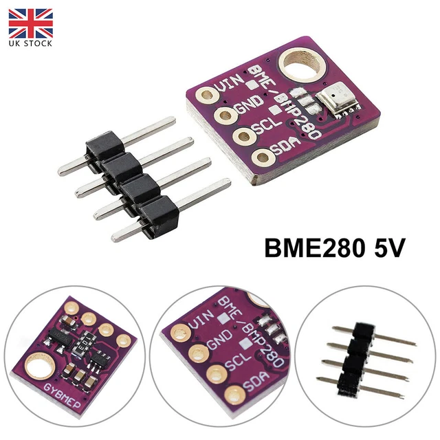 BME280 DIGITAL TEMPERATURE Humidity Sensor Module 5V I2C Air Pressure ...