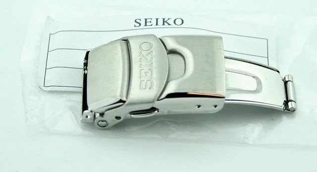 GENUINE SEIKO 18MM Double Push-Button Flip Lock Safety Clasp - Pt ...