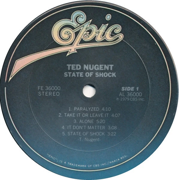 TED NUGENT - State Of Shock (LP, Album) EUR 23,84 - PicClick IT
