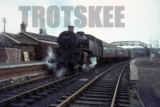 35MM SLIDE BR British Railways Steam Loco 80117 Class BR4 Stranraer ...
