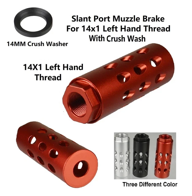 RED SLANT FORWARDER Port Low Concussion Muzzle Brake Compensator 14x1 ...