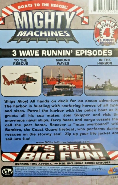 MIGHTY MACHINES - Boats to the Rescue NEW DVD,Educational Childrens ...