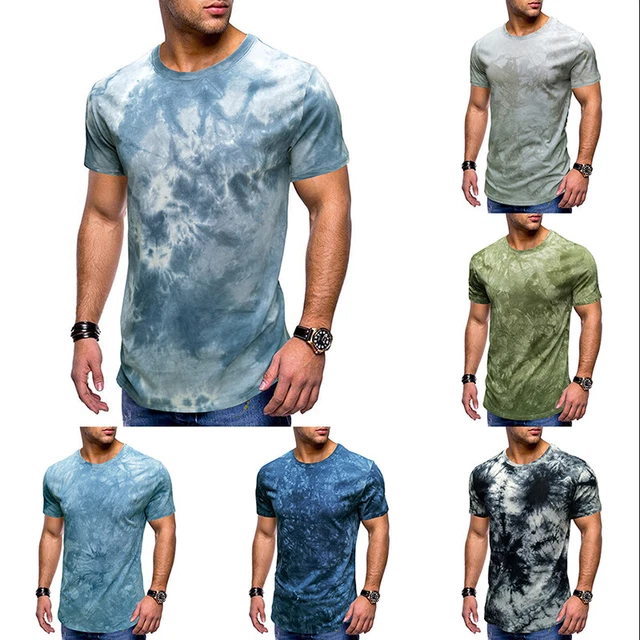 T-SHIRT HOMME HIP hop batik slim basic haut streetwear loisirs EUR 22 ...