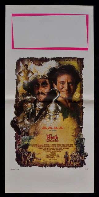 AFFICHE HOOK CAPITAINE Crochet Peter Pan Robin Williams Julia Roberts ...