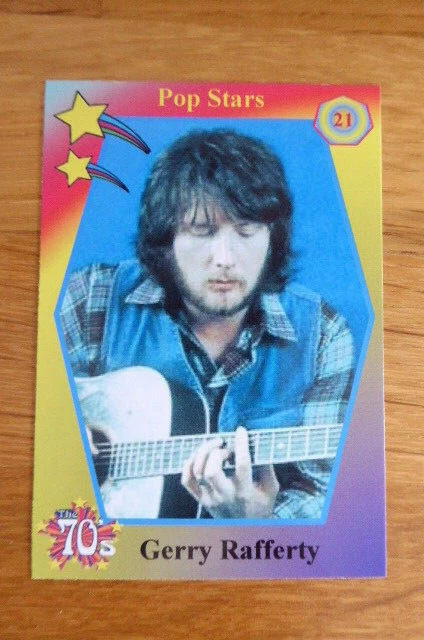 GERRY RAFFERTY POP STARS THE 70's CARD #21 MINT £3.99 - PicClick UK