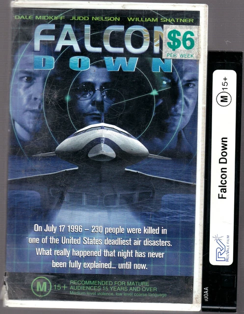 VHS VIDEO TAPE Big Box FALCON DOWN Ex-Rental PAL Shatner $18.00 - PicClick AU