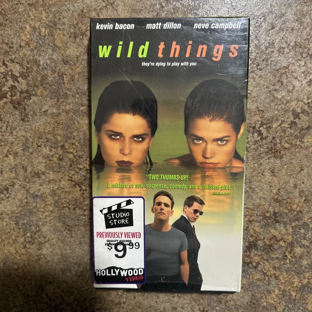 WILD THINGS (VHS 1998) Kevin Bacon Matt Dillion Neve Campbell Bill ...