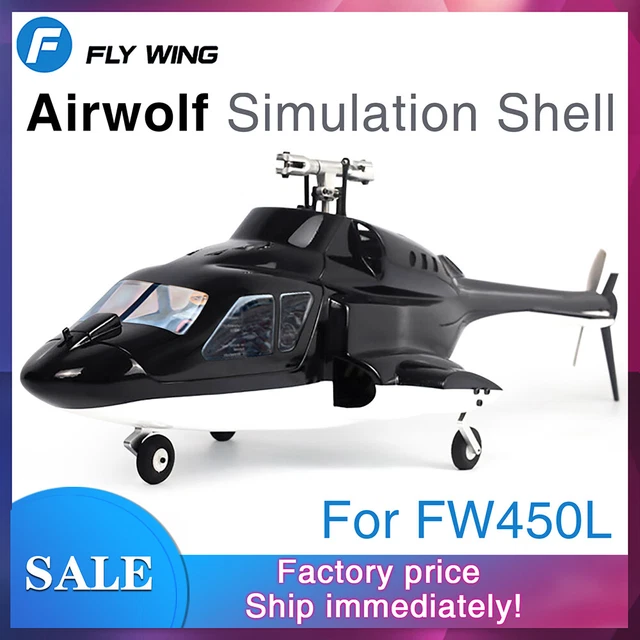 FLY WING FW450L Airwolf Helicopter Fuselage Shell V2 V2.5 V3 Simulation ...
