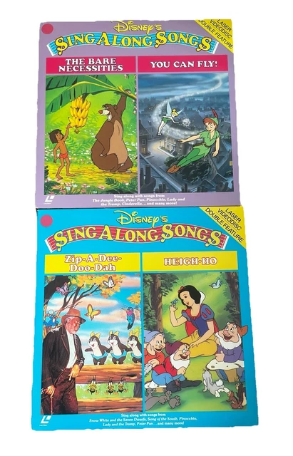 DISNEY'S SING ALONG SONGS: THE BARE NECESSITIES, HEIGH-HO Two Laserdisc ...