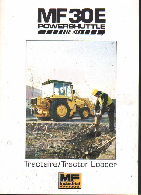 MASSEY FERGUSON MF30E Powershuttle Tractaire Tractor Compressor Loader Brochure £6.00 - PicClick UK