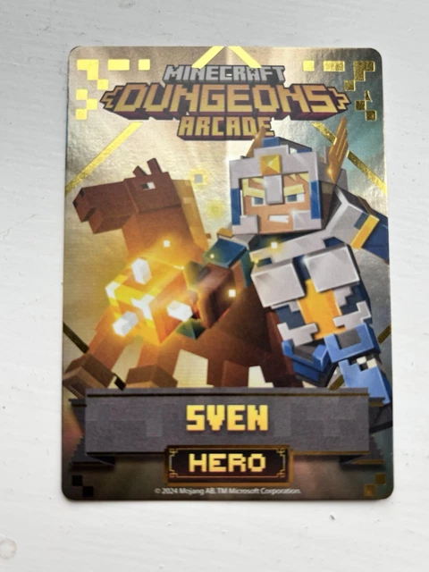 MINECRAFT DUNGEONS ARCADE Series 3 (#110 Hero: Sven) FOIL Card £10.79 ...