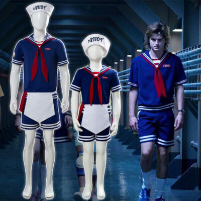 STRANGER THINGS SEASON 3 Steve Harrington Cosplay Costume Scoops Ahoy ...