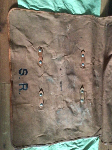 WW1 BRITISH ARMY officer's kit roll. Initials SR £20.00 - PicClick UK