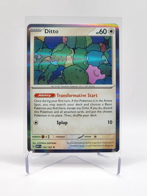 DITTO 132/165 HOLO Rare Pokemon 151 Card Pokemon TCG EUR 2,08 - PicClick FR
