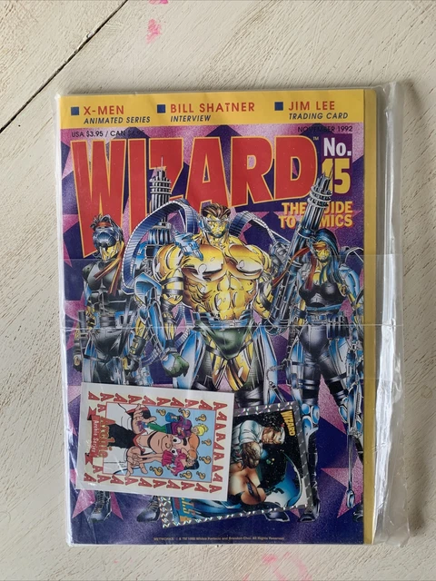 WIZARD MAGAZINE # 15 1992 Comics Guide Bagged With Cards Wildcats ...