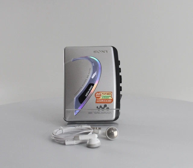 VINTAGE SONY WALKMAN Portable Stereo Cassette Tape Player - Silver (WM ...