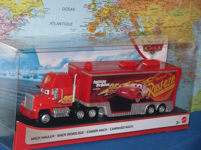 DISNEY PIXAR CARS MACK HAULER RUST-EZE LIGHTNING McQUEEN 95 **BRAND NEW ...