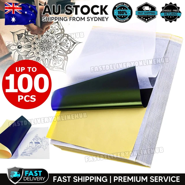 UPTO100X TATTOO STENCIL Transfer Paper Spirit Thermal Carbon Tracing ...