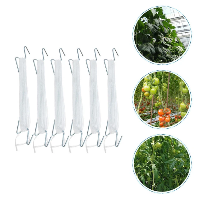 6 SETS TOMATO Hook Plant Vine Support Hooks Steel Tie Tool Cherry with ...