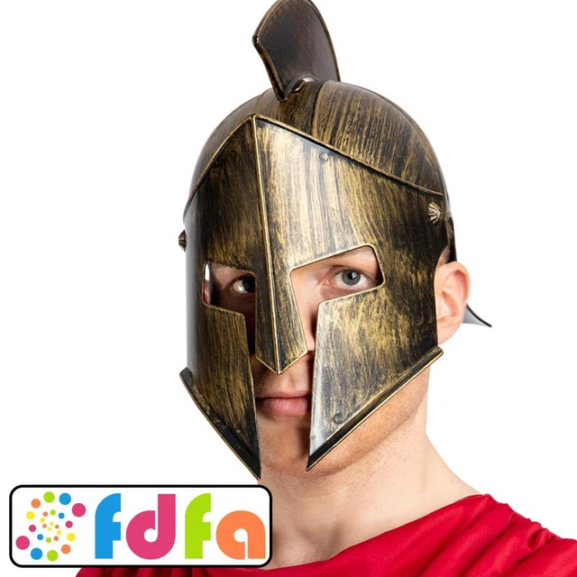 Wicked Gladiator Roman Spartan Warrior Helmet Adults Mens Fancy Dress £