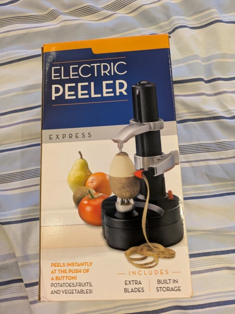 ELECTRIC AUTOMATIC FRUIT & Vegetable Peeler with UK Adapter – One Touch ...