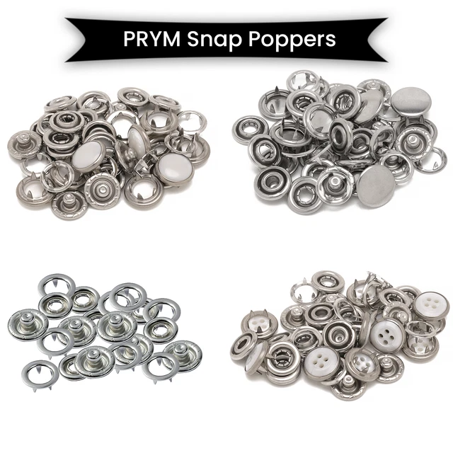 PRYM PERLE À Pression Boutons Jersey Bouchon Éléments de Fixation Bague Broche EUR 5,15 ...