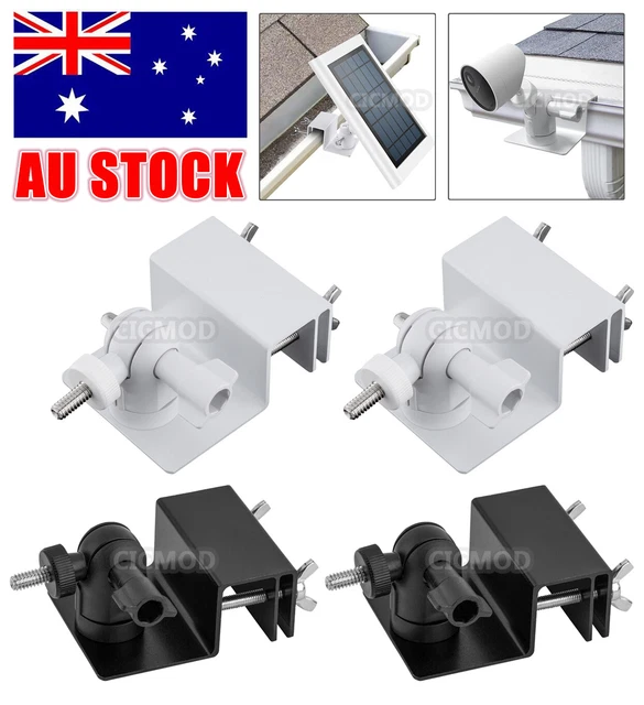 GUTTER MOUNT BRACKETS for Arlo Eufy Cam Solar Panel Weatherproof ...