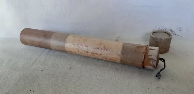 ANCIENNE TORCHE & Pompier " , pour les feux de cheminée ( emballage ...