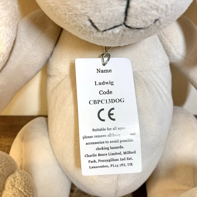 CHARLIE BEARS LUDWIG Puppy Dog Plush New With Tags 9 Inch £17.95 ...