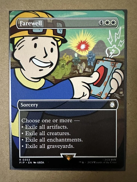 FAREWELL BORDERLESS RARE Fallout Universes Beyond PIP MTG Magic ...