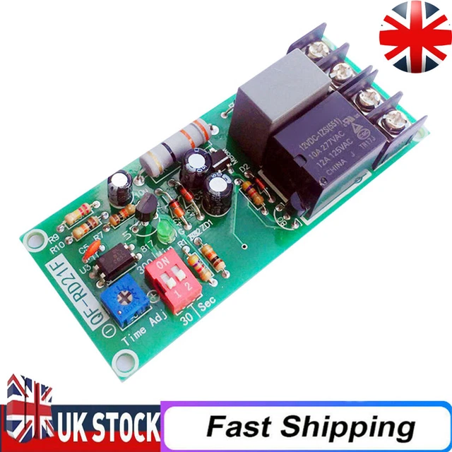AC100-220V ADJUSTABLE TIMER Control Relay Module Board for delayed fan ...