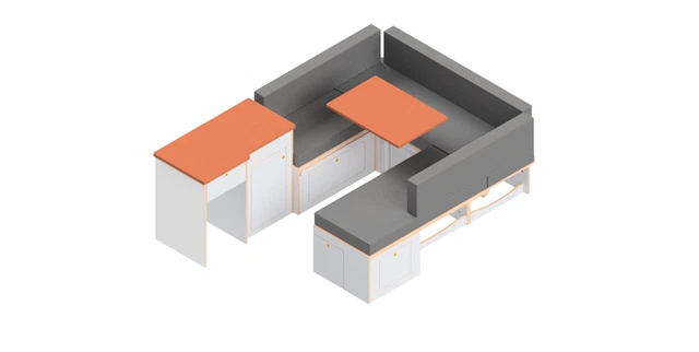 VW T5 T6 SWB U-Shape Furniture CAD Files DWG PDF's and Complete ...
