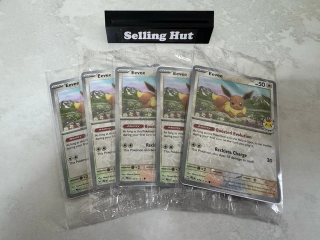 TCG 151 CARDS PRISMATIC EVOLUTIONS SEALED EEVEE 074/131 POKEMON DAY 2025 X5 £99.99 - PicClick UK