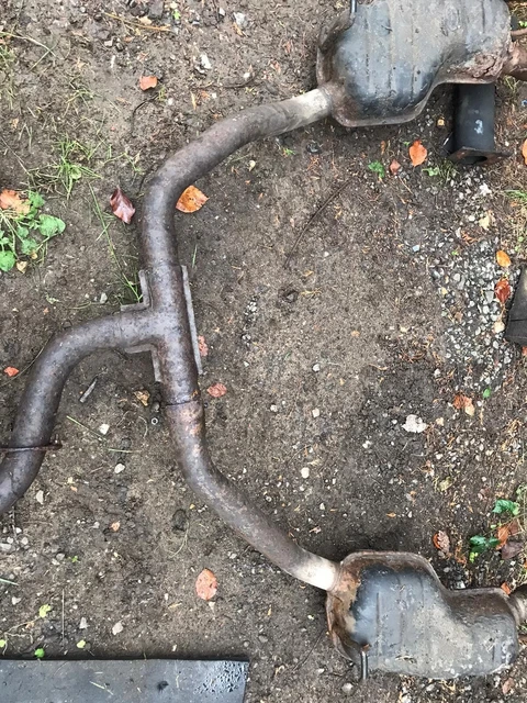 RANGE ROVER P38 2.5 DIESEL Exhaust Twin Boxes Cat and down pipe 1997 To ...