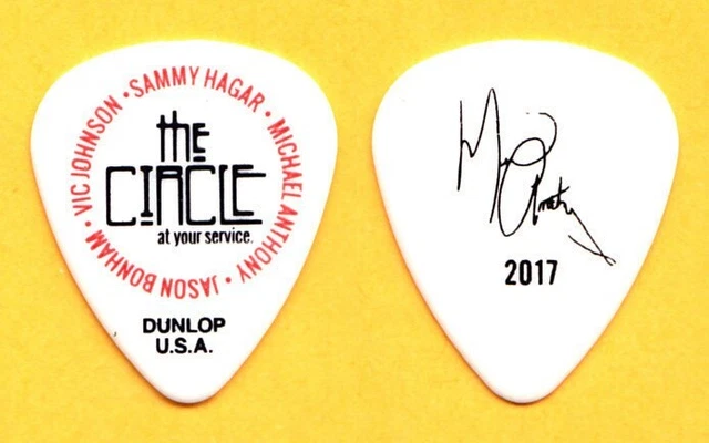 THE CIRCLE MICHAEL Anthony Signature Guitar Pick 2017 Tour Van Halen ...