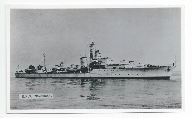 HMS CORUNNA BATTLE class Destroyer Royal Navy RP PC £10.00 - PicClick UK