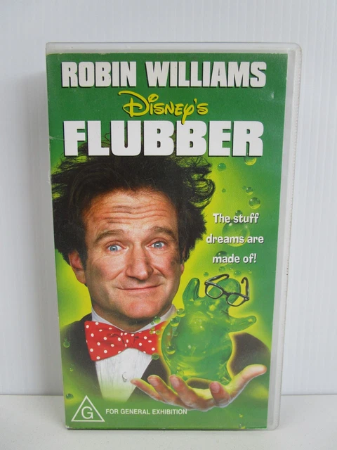 FLUBBER, DISNEY, ROBIN Williams, VHS Tape, Cassette Tape Video, Movie G ...