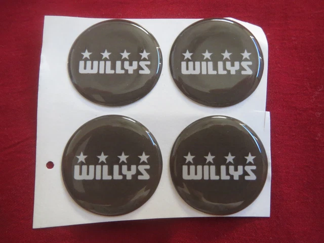 WILLYS JEEP VINTAGE LOGO 1930's 1940's 1950's LOGO WHEEL RIM DECALS ...