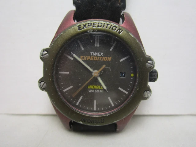 TIMEX EXPEDITION LADIES Indiglo WR50M Quartz Watch W/Date Works Great ...