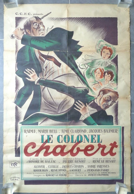 ANTIQUE CINEMA POSTER Le Colonel Chabert RAIMU Henri Cerutti Film Movie ...