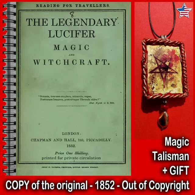 ANTIQUE BOOK LUCIFER Grimoire Black Magic Witchcraft Esoteric ...