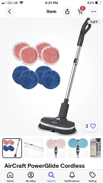 AIRCRAFT POWERGLIDE CORDLESS Rechargeable Hard Floor Cleaner and ...