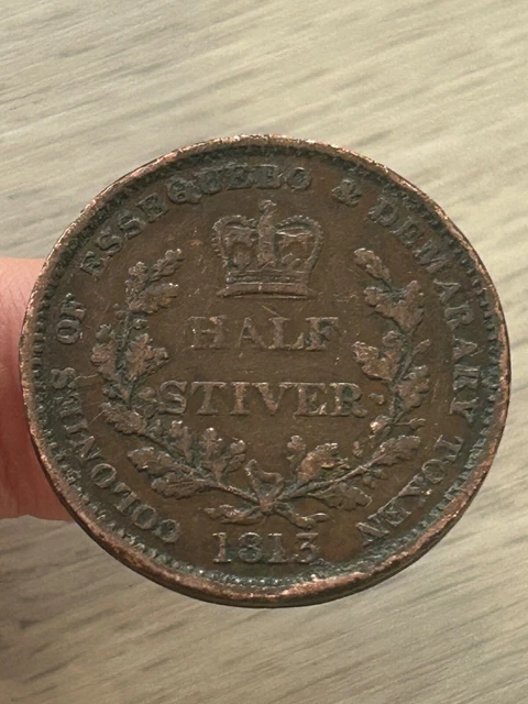 1813 HALF STIVER Demerara and Essequibo (Guyana) Lot 4 £14.50 - PicClick UK